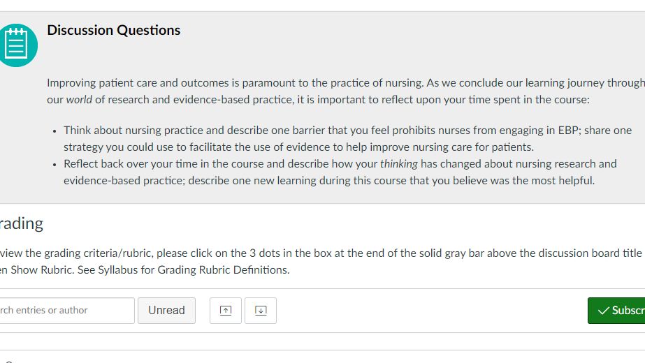 (Solution) NR439 Week 8 Discussion: The Evidence-Nursing Practice ... (Solution) NR439 Week 8 Discussion: The Evidence-Nursing Practice ...