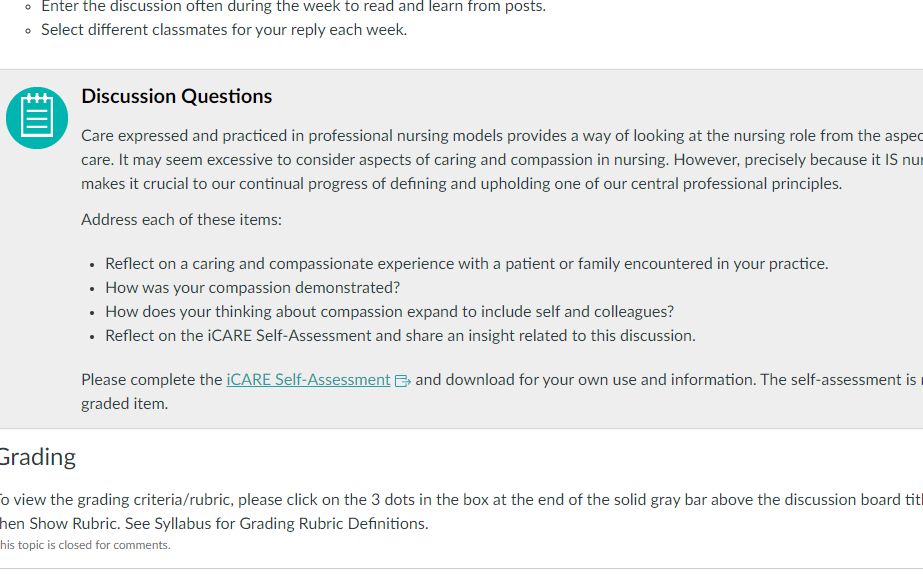 (Answered) NR451 Week 1 Discussion: Our Care Culture (graded) - Scol Tutorials