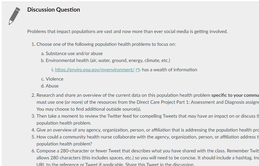(Solution) NR443 Week 3 Social Media Discussion: Population Health ...