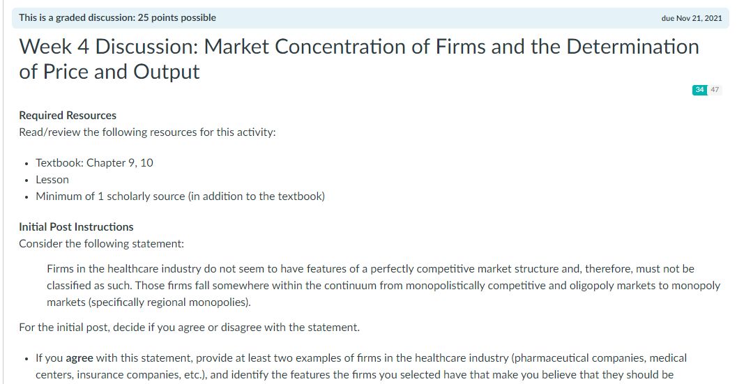 Solution Econ312n Week 4 Discussion Market Concentration Scol Tutorials